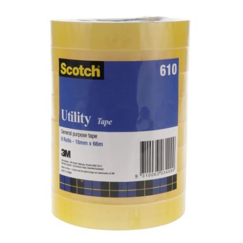 Tape Scotch 610 Utilty Tape 18mm X 66m Pack 8 | Skout Office Supplies