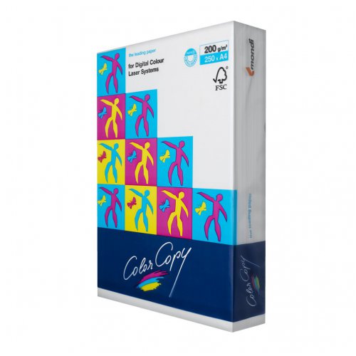 A4 Copy Paper - Mondi Color Copy 200gsm White 250 Sheets | Skout Office ...