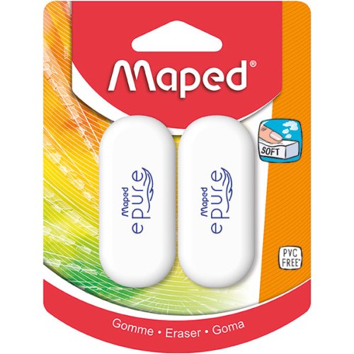 Eraser - Maped - Epure - White - Pack 2 | Skout Office Supplies