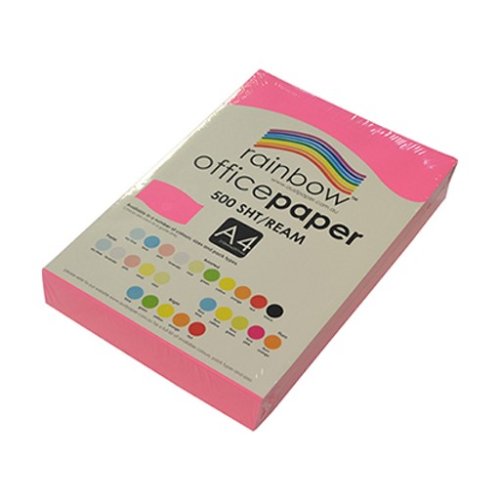 Copy Paper Rainbow A4 75gsm Fluoro Pink (Pack of 500) | Skout Office ...