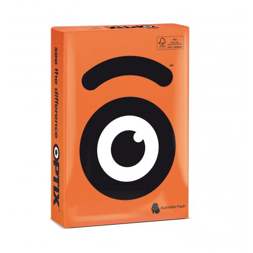 A4 Paper - Optix - 80gsm - Janz Orange - 500 Sheets | Skout Office Supplies