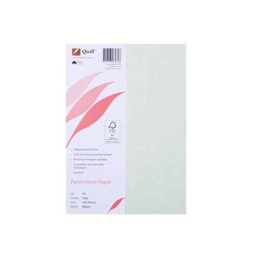 A4 Parchment Paper - 89gsm Sage 100Pk | Skout Office Supplies