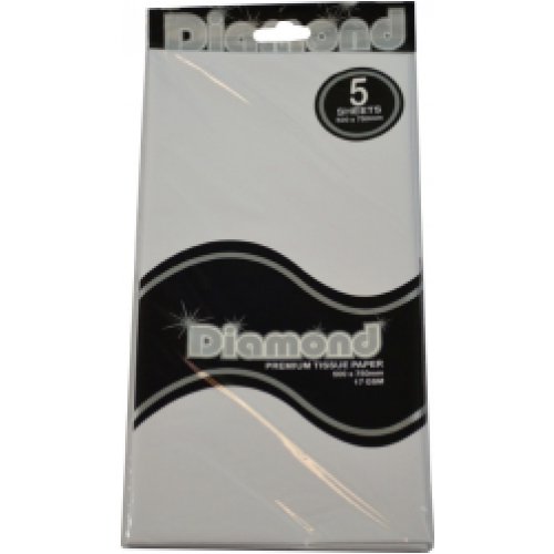 Tissue Paper - Diamond - 500 x 750mm - White - 5 Sheets | Skout Office ...