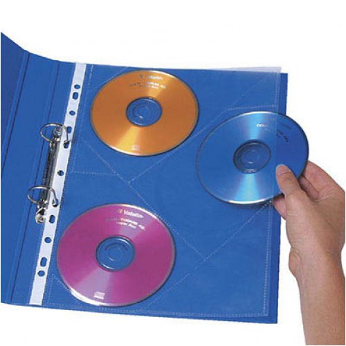 CD DVD Pockets - Marbig - A4 - Heavyweight - 3 Capacity - Pack of 10 ...