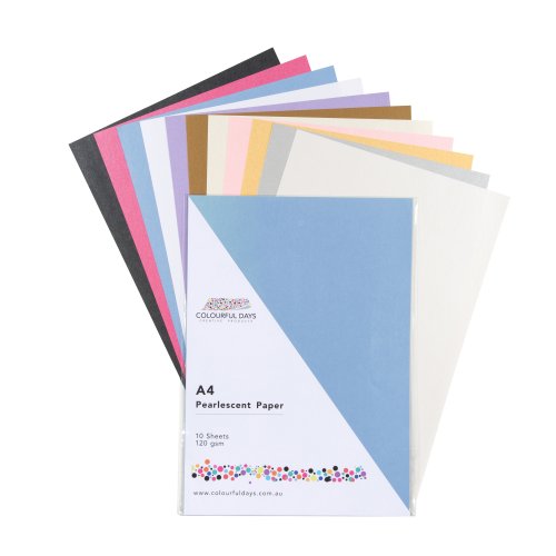 Pearlescent Paper - Colourful Days - A4 - 120gsm - Pearl - 10 Pack ...