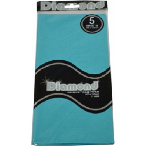 Tissue Paper - Diamond - 500x750mm - 17gsm - Aqua - 5 Sheets | Skout ...