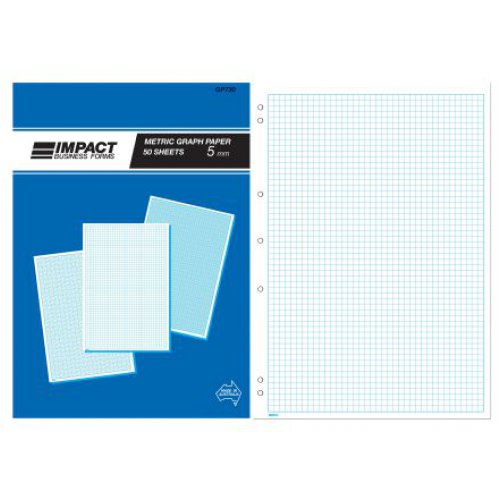 Graph Pad - Impact - A4 - 5mm - 50 Sheet | Skout Office Supplies