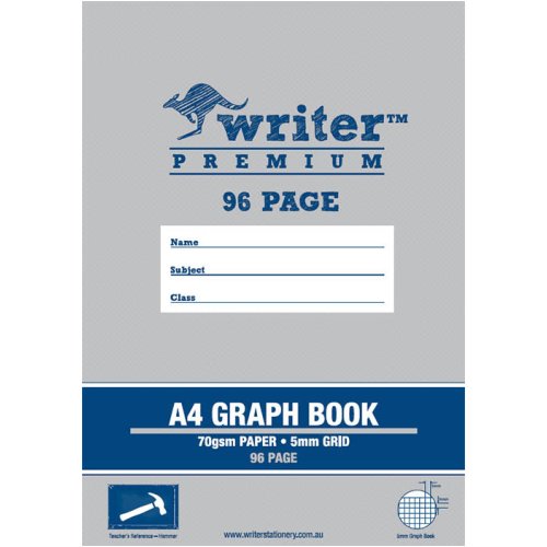 Graph Book - Writer Premium - A4 - 5mm Hammer 96PG | Skout Office Supplies