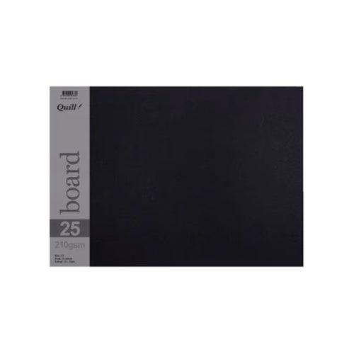 Board Quill A3 210gsm Black (Pack of 5) | Skout Office Supplies