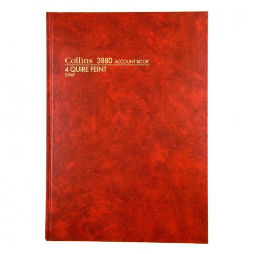 Account Book - Collins - A4 - 3880 - 4 Quire Feint Ruled - 192 Leaf ...