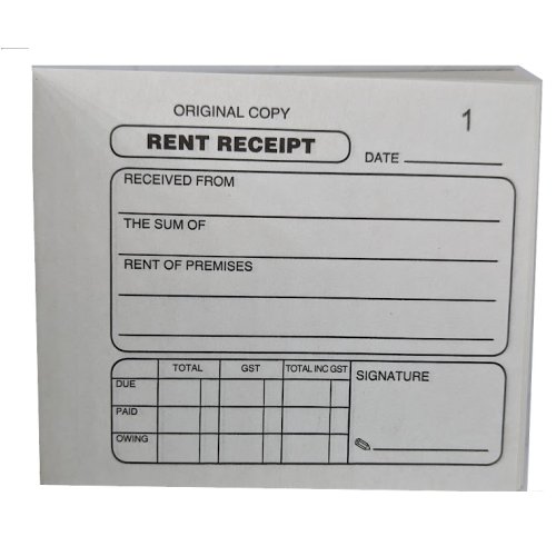 Rent Receipt Book - GNS - 585 - Duplicate - 5x4 - 100lf | Skout Office ...