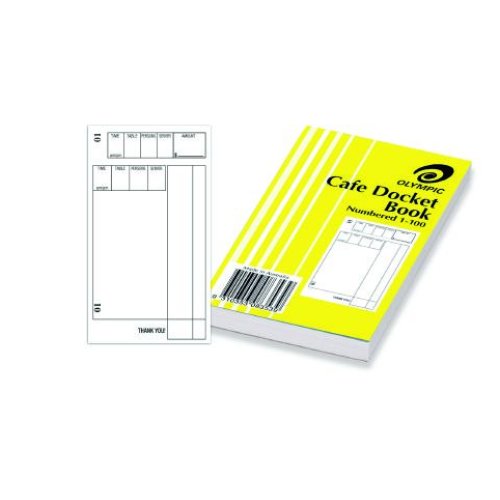 Cafe Docket Book - Olympic - No. 401 - 70x125mm - 100lf | Skout Office ...