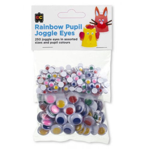 Joggle Eyes - EC - Rainbow Pupil Assorted (Pack of 250) | Skout Office ...