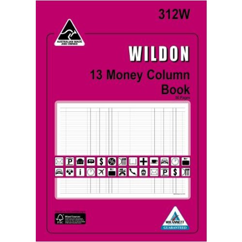 13 Money Column Book - Wildon - 312W - 56 Pages | Skout Office Supplies