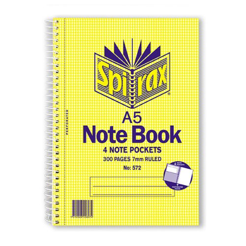 Notebook - Spirax - 572 - A5 - 3 Subject Book - 300pg | Skout Office ...