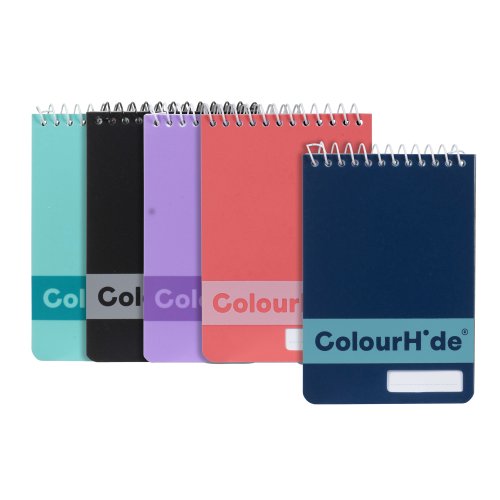Notebook - Marbig - Colourhide - 112x77mm - Spiral Pocket - 96pg ...