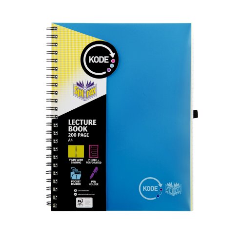 Lecture Book Spirax Kode A4 P958 Blue 200pg | Skout Office Supplies