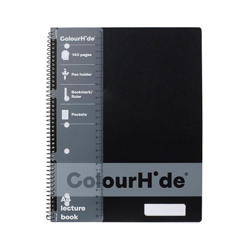 Lecture Book Colourhide A4 Black 140PG | Skout Office Supplies