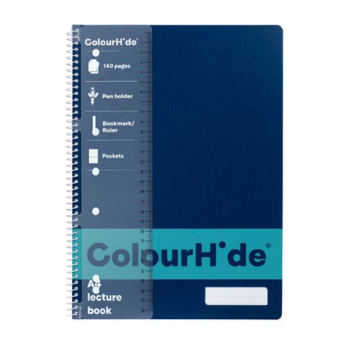 Lecture Notebook - Colourhide - A4 - Navy - 140 PG | Skout Office Supplies