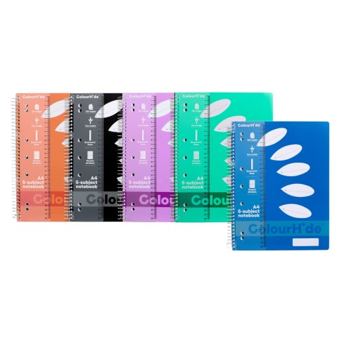 Notebook - Colourhide - A4 - 5 Subject - Assorted - 250 PG | Skout ...