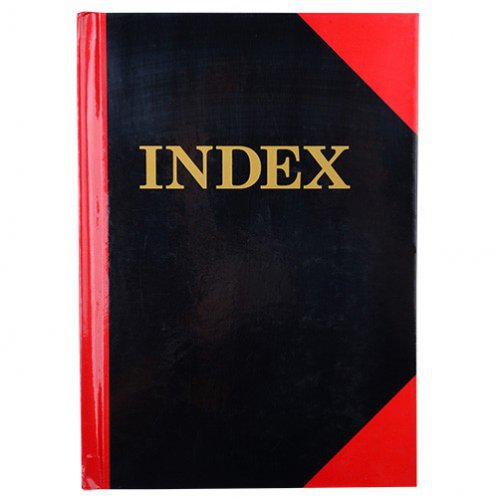 Index Book - Cumberland - A5 - Red and Black Hardcover - 100lf | Skout ...