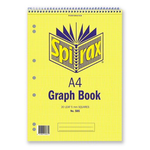 Graph Book - Spirax - A4 - 585 - 5mm - 60 Page | Skout Office Supplies