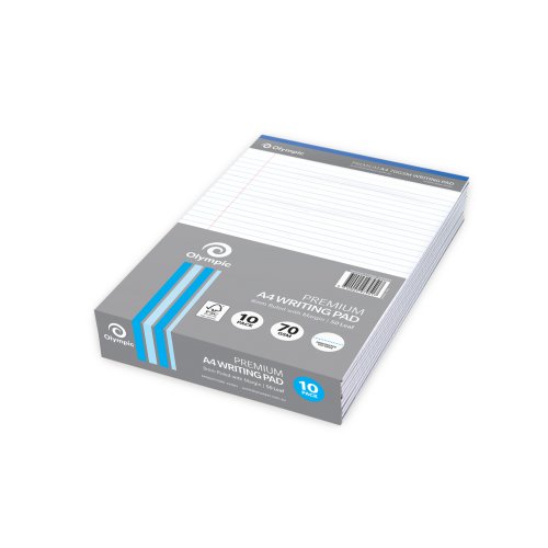 Executive Pad - Olympic A4 - Ruled - White - 50 Leaf - Pack 10 | Skout ...