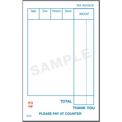 Cafe Docket Book - Zions - SWD - 125x75mm | Skout Office Supplies