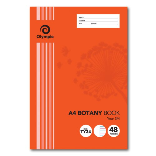 Botany Book - Olympic - A4 - Year 3/4 - 48 Page | Skout Office Supplies