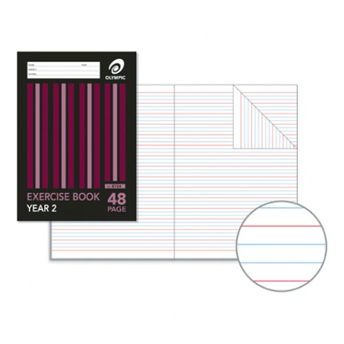 Exercise Book - Olympic - A4 - Year 2 - 48 Page | Skout Office Supplies