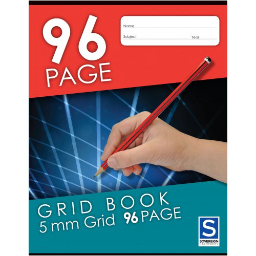 Grid Book - Sovereign - 225 x 175mm - 5mm - 96pg | Skout Office Supplies
