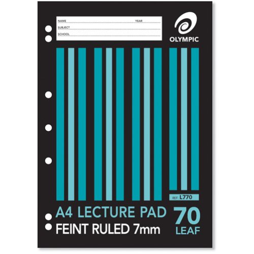 Lecture Pad - Olympic - A4 - 7 Hole - 70 Leaf | Skout Office Supplies