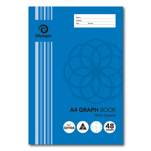 Graph Book - Olympic - A4 - 10mm - 48 page | Skout Office Supplies