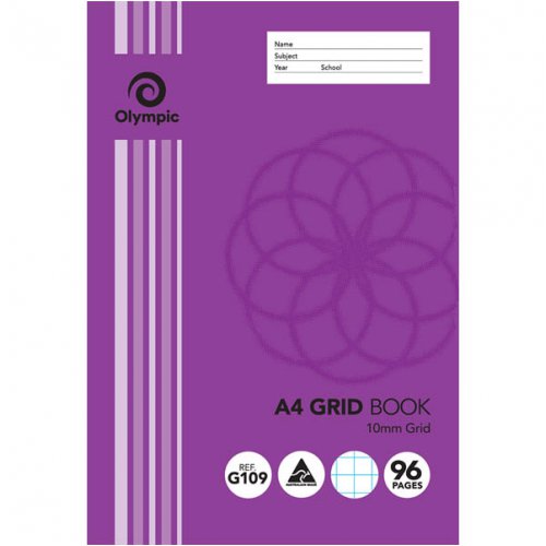 Grid Book - Olympic - A4 - 10mm - 96 Page | Skout Office Supplies