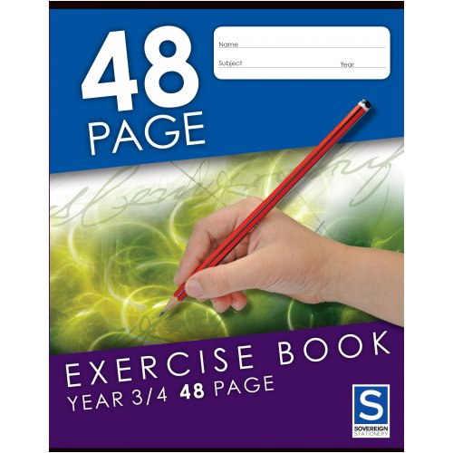 Exercise Book - Sovereign - 225x175mm - Year 3/4 - 48 Page | Skout ...