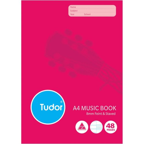 Music Book - Olympic - A4 - 8mm Feint and Staved - 48 Page | Skout ...