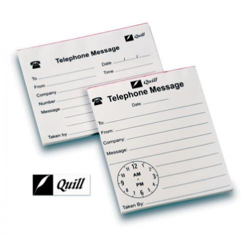Telephone Message Pads Quill With Clock | Skout Office Supplies