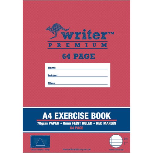 Exercise Book - Writer Premium - A4 - 8mm Ruled - Triangle - 64 Page ...