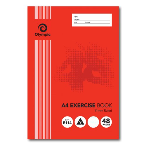 Exercise Book - Olympic - A4 - Feint Ruled - 11mm- 48 Page | Skout ...