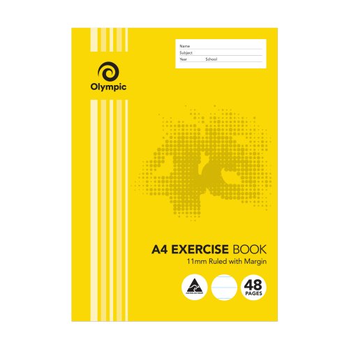 Exercise Book - Olympic - A4 - Feint Ruled - 11mm- 48 Page | Skout ...