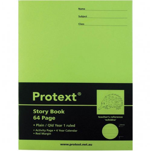 Story Book - Protext - 330x240mm - Ruled Margin - QLD Year 1 - Echidna ...