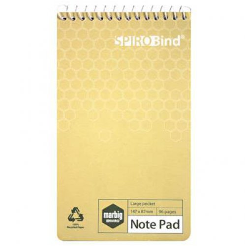 Notebook - Marbig - 100% Recycled - Pocket - 85 x 150mm - 96 Page ...