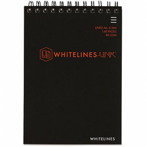 Notebook - Whitelines - A6 - 8mm 80 gsm - 140 Page | Skout Office Supplies