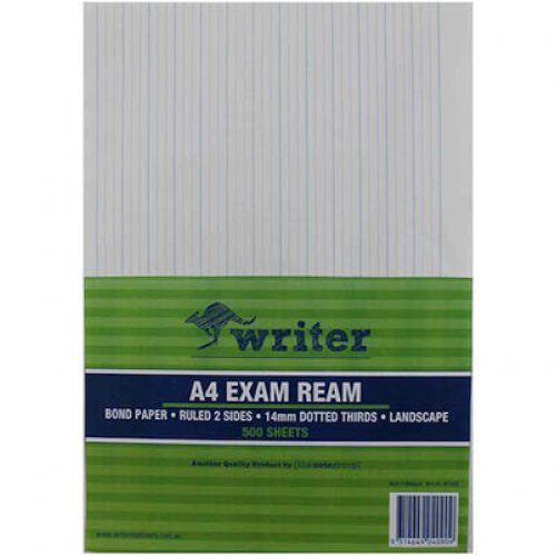 Exam Paper - Writer - A4 - 14mm Dotted Thirds - Landscape - 500 Sheet ...