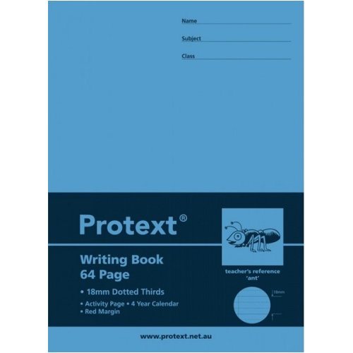 Writing Book - Protext - 330x245mm PP 18mm Dotted Thirds Ant - 64 Page | Skout Office Supplies