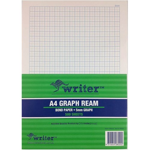 Graph Paper - Writer - A4 - 5mm Portrait - Pack of 500 | Skout Office ...