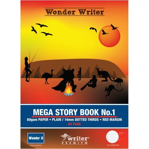 Mega Story Book 1 - Wonder Writer - 330x240mm - 14mm Plain - 64 Page ...