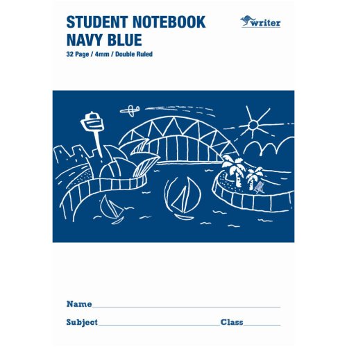 Student Notebook - Writer - 250 x 175mm - Double Ruled 4mm - 32 Page ...