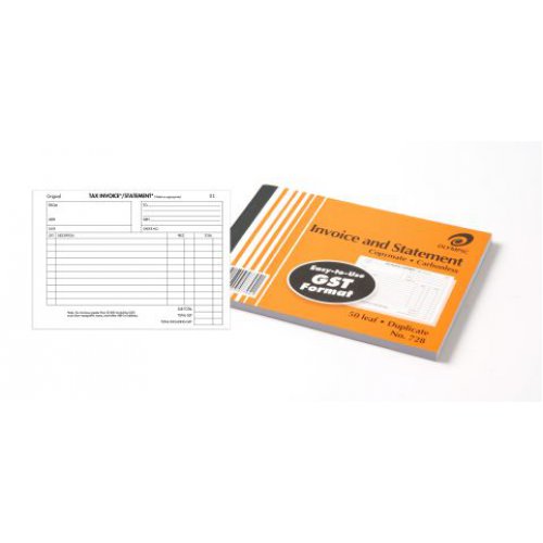 Invoice/Statement Book - Olympic - No. 728 - A5 Landscape - Duplicate C ...