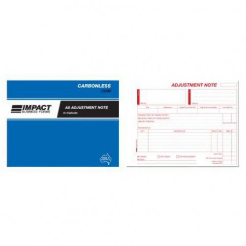 Adjustment Note - Impact - CS630 - A5 - Triplicate | Skout Office Supplies